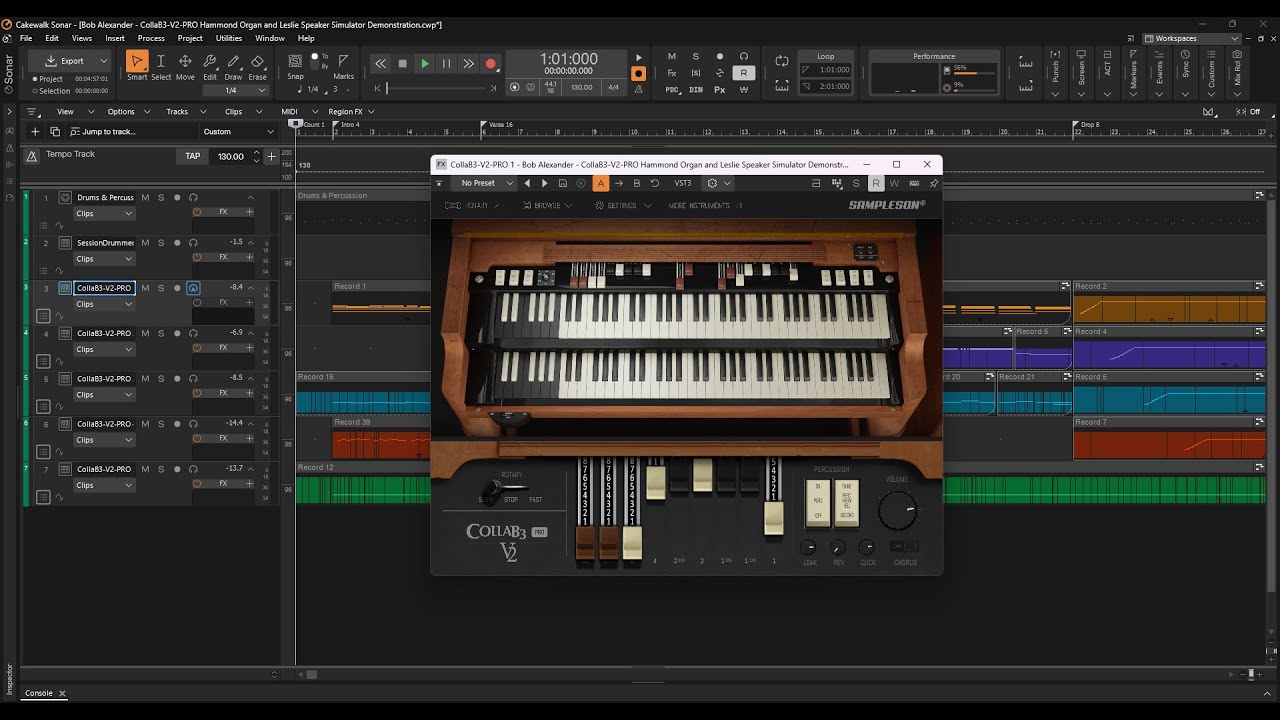 Bob Alexander CollaB3 V2 PRO Hammond Organ and Leslie Speaker Simulator ...