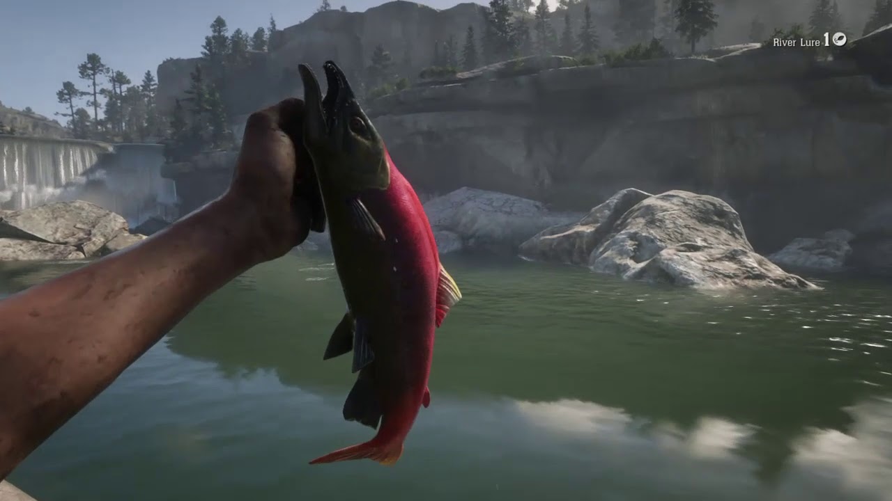 FIRST PERSON FISHING!!! 10X SOCKEYE SALMON - Red Dead Redemption 2 ...