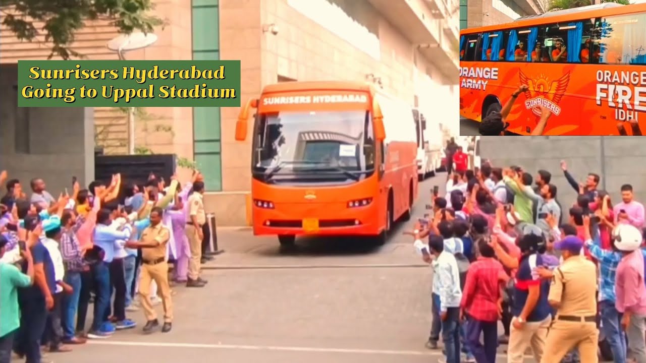 Sunrisers Hyderabad Team Bus | Going to Uppal Stadium Hyderabad ...