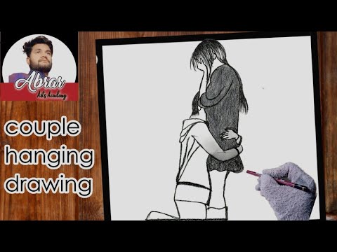how to draw sad hanging couple pencil drawing | pencil sketch ...