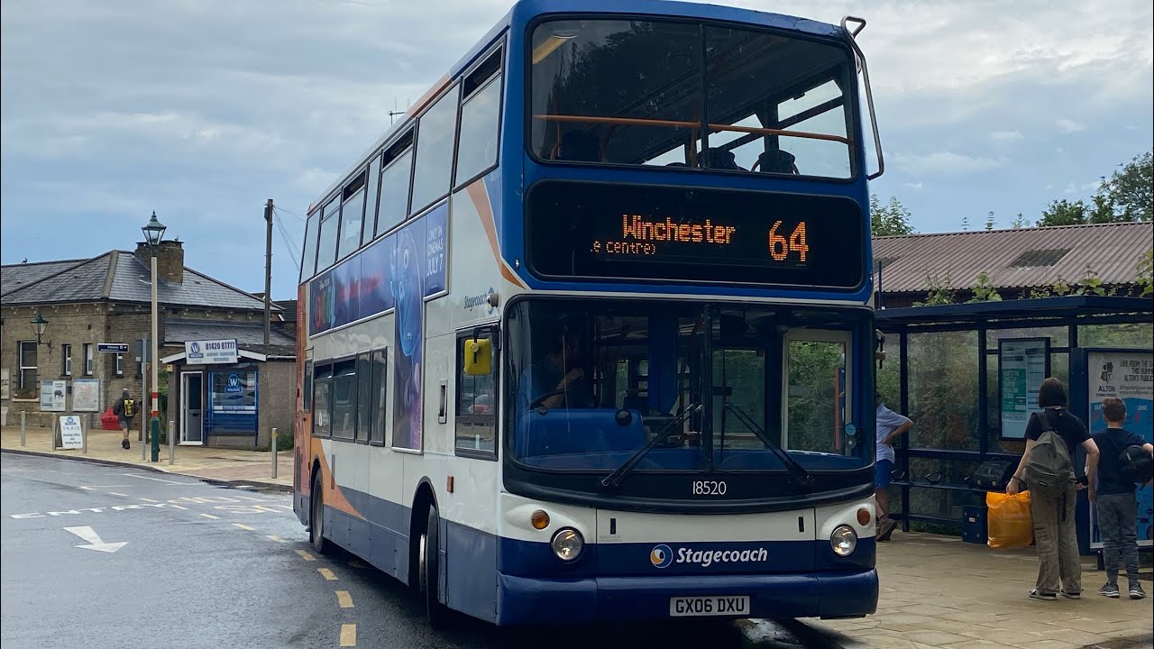 Stagecoach south Transbus ALX400 18520 on route 64 to Alton - YouTube
