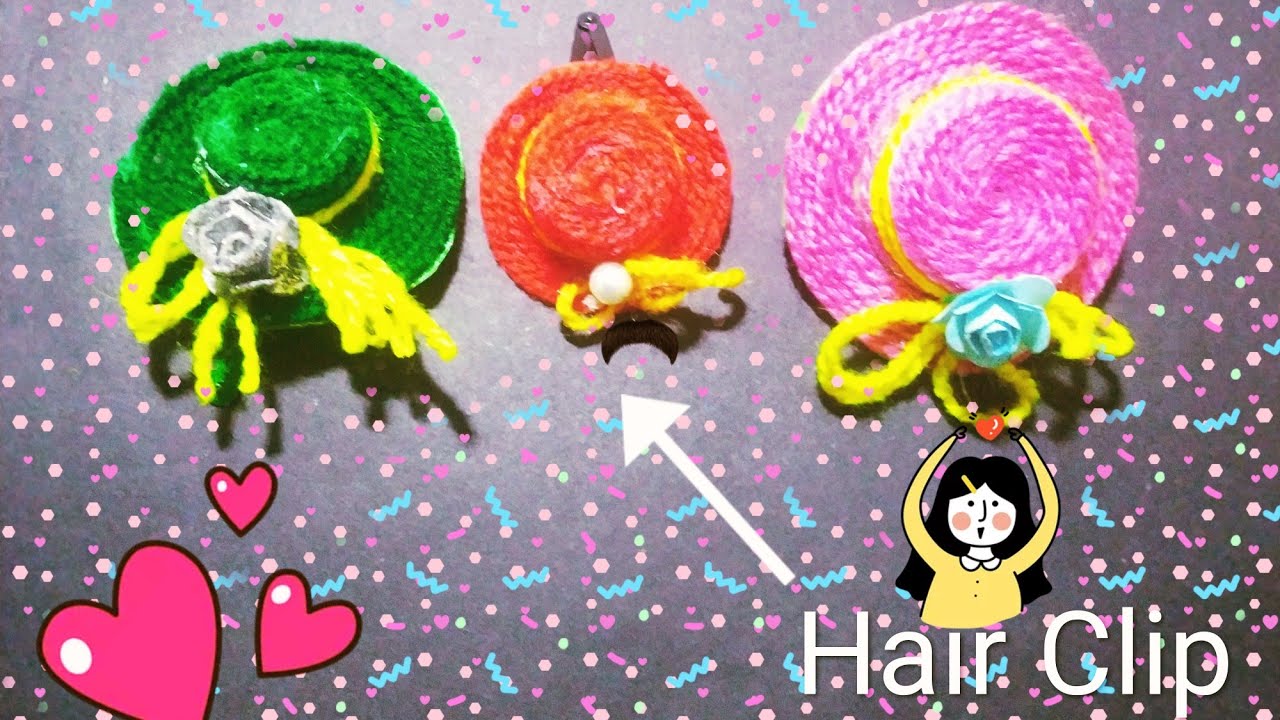 Handmade wool hair clip and rubberband👩🏼‍🎨💞🔔👍🏻 - YouTube