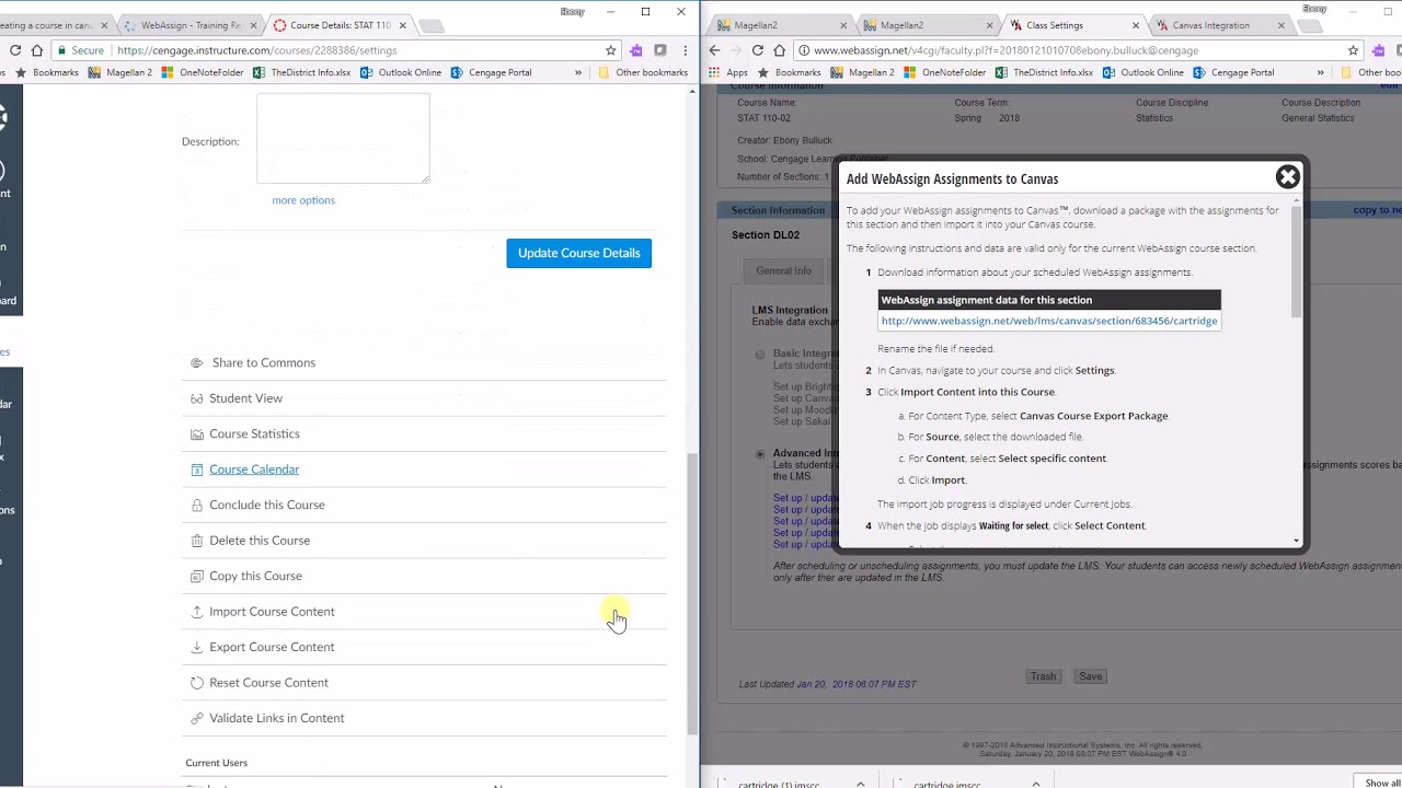 WebAssign Advanced Integration with Canvas - YouTube