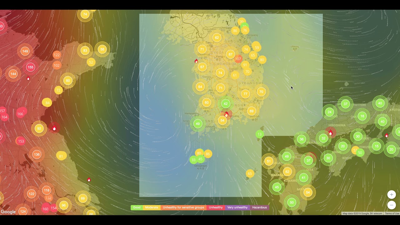particulate matter air visual map - YouTube
