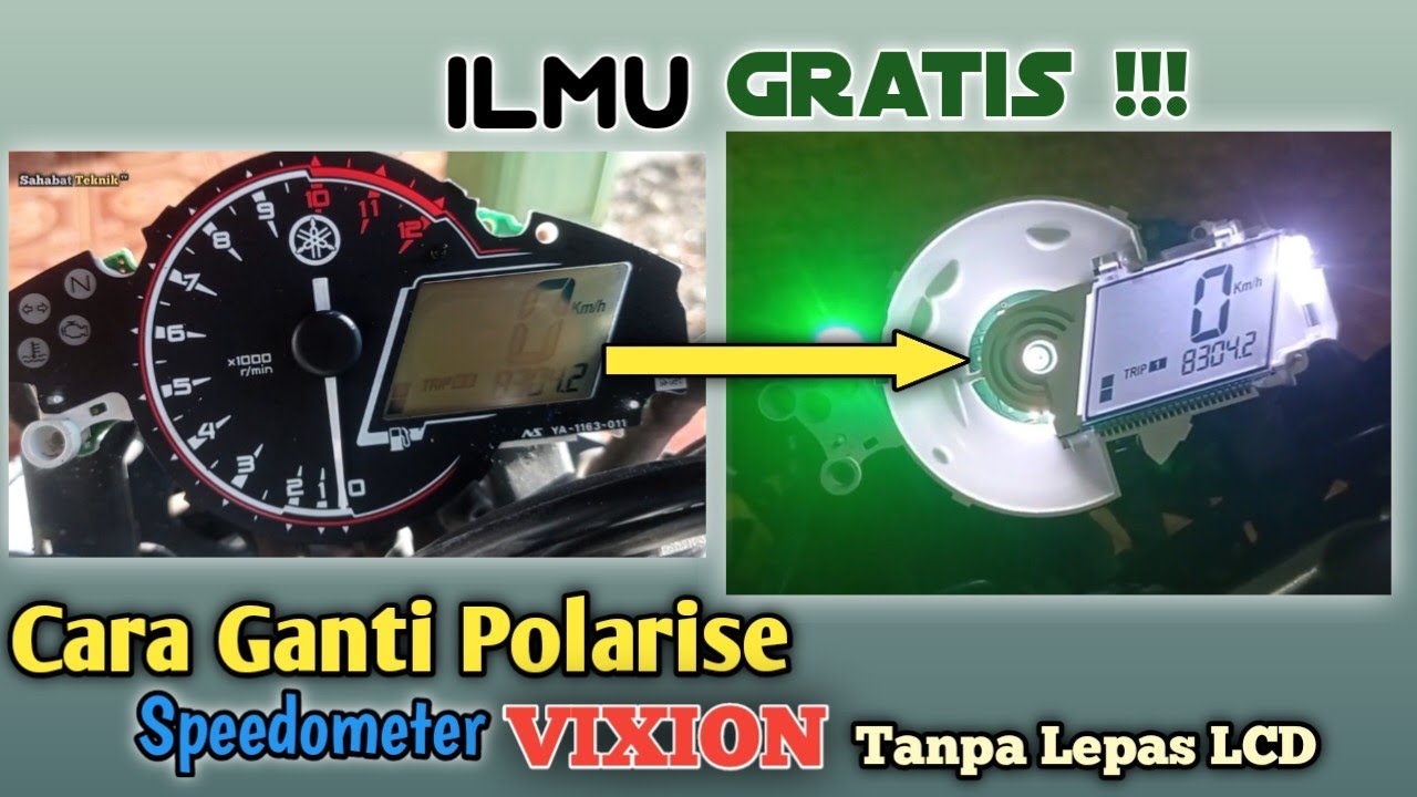 Cara Memperbaiki Speedometer Vixion Buram Atau Sunburn | 10 Menit ...