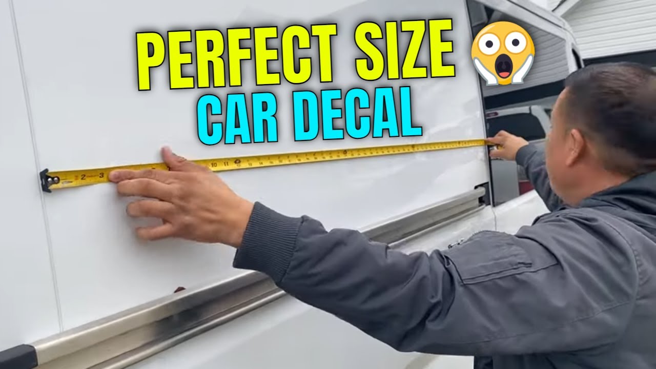 Making sure our car decals fit perfectly - YouTube