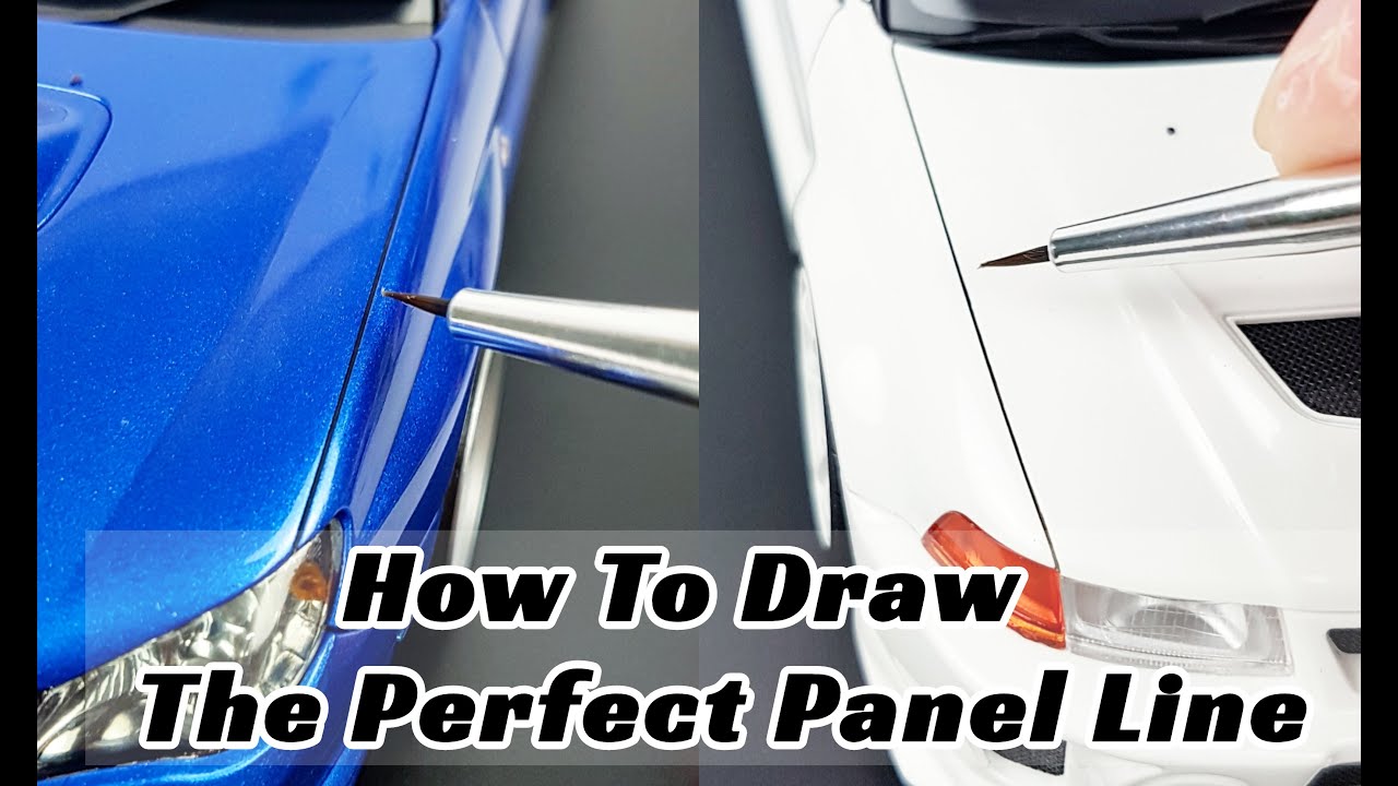 How to draw a Perfect Panel line on 1/24 scale model cars - YouTube