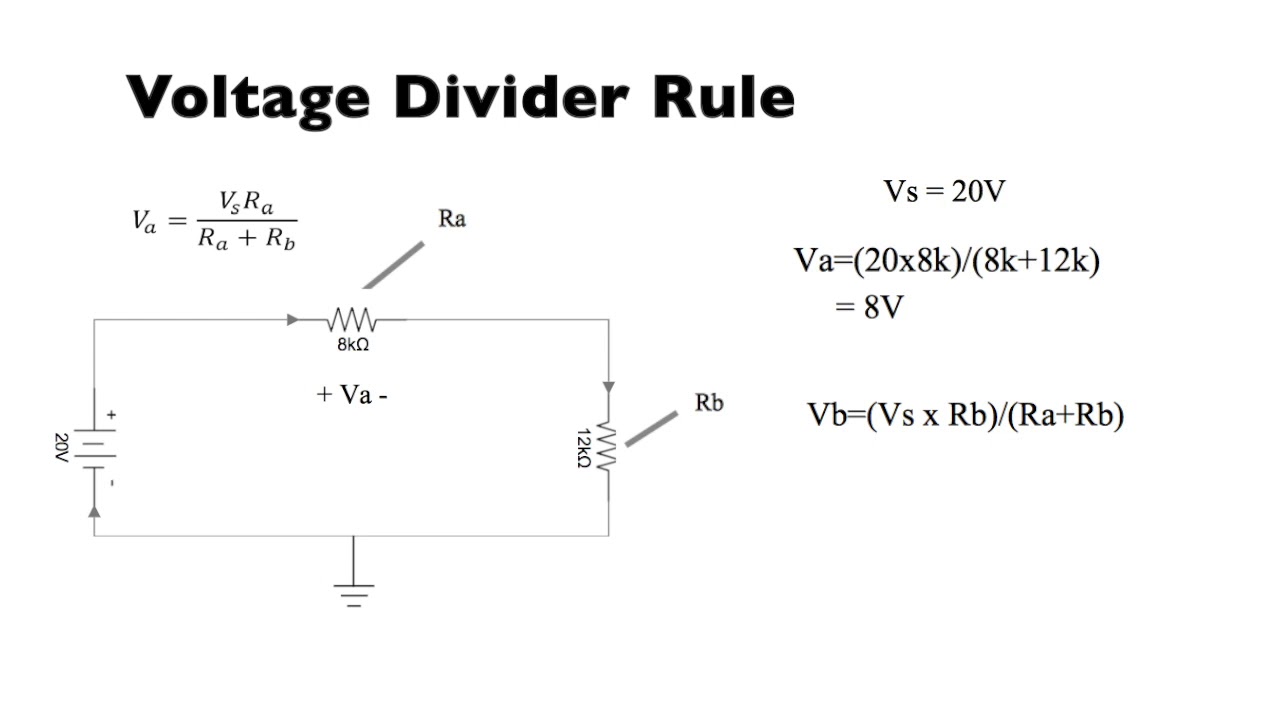 voltage divider rule - YouTube