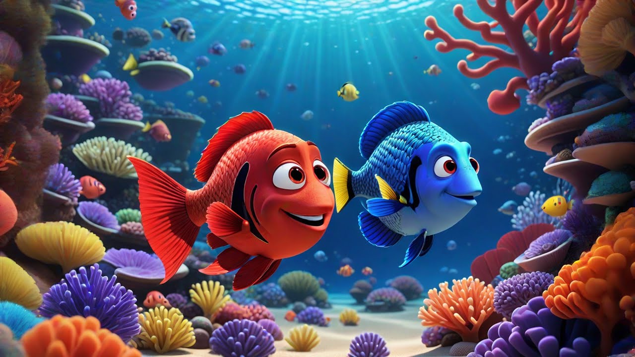 Six Colorful Fish Say Red, Blue, Green + More Nursery Rhymes & Kids ...