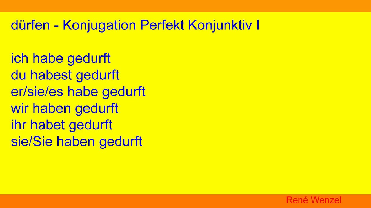 DfM 2.17 Deutsch/ Wortarten/ Konjugation/ Modalverben/ dürfen - YouTube