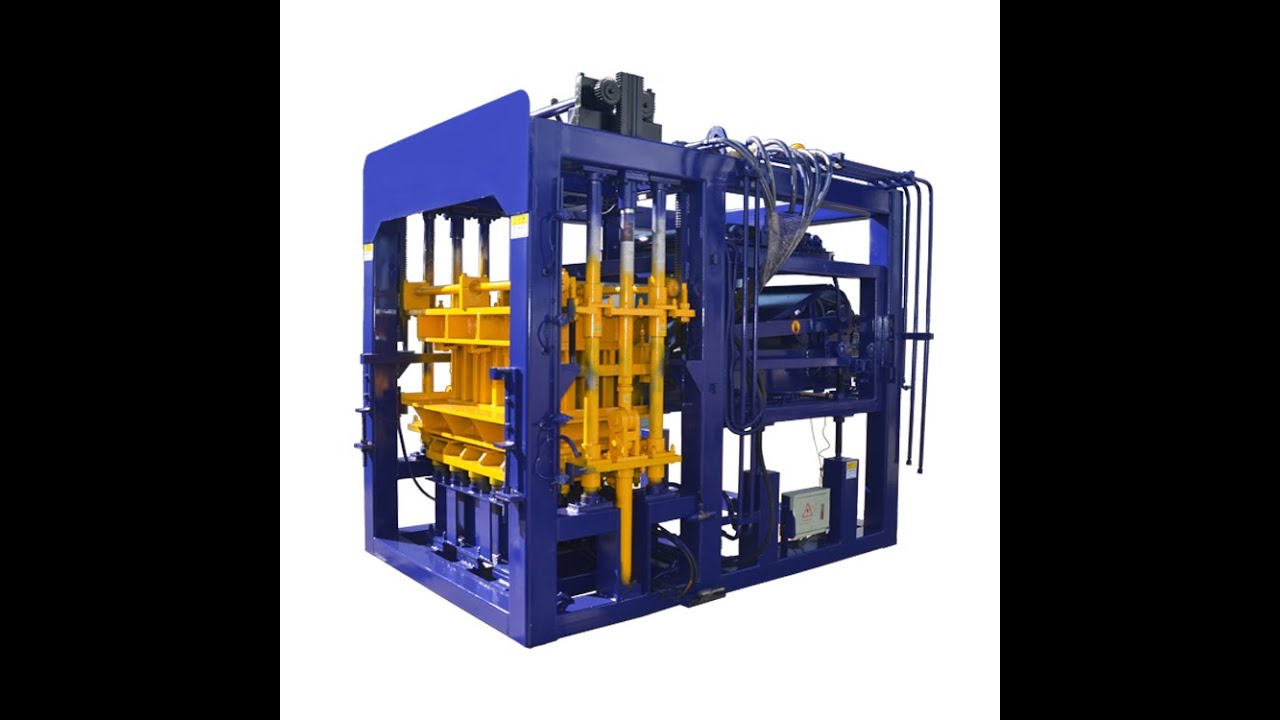 QT4-15 hollow block making machine testing - YouTube