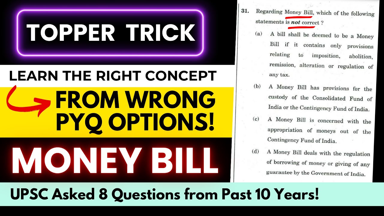 100% Questions Guaranteed in Prelims 2025! Money Bill for UPSC ...