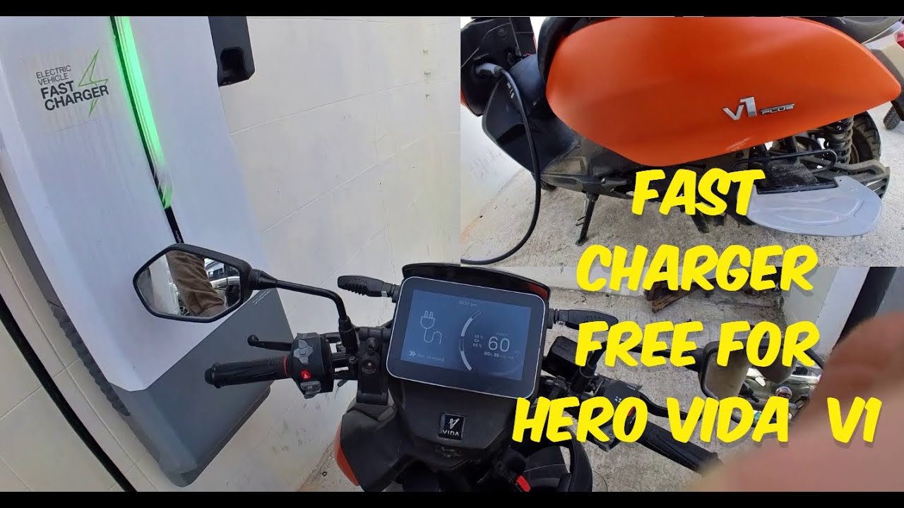 Hero Vida charging at Ather Grid - YouTube