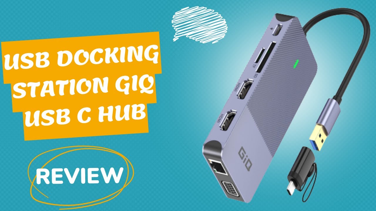 GIQ USB Docking Station: Streamlined Connectivity Hub - YouTube