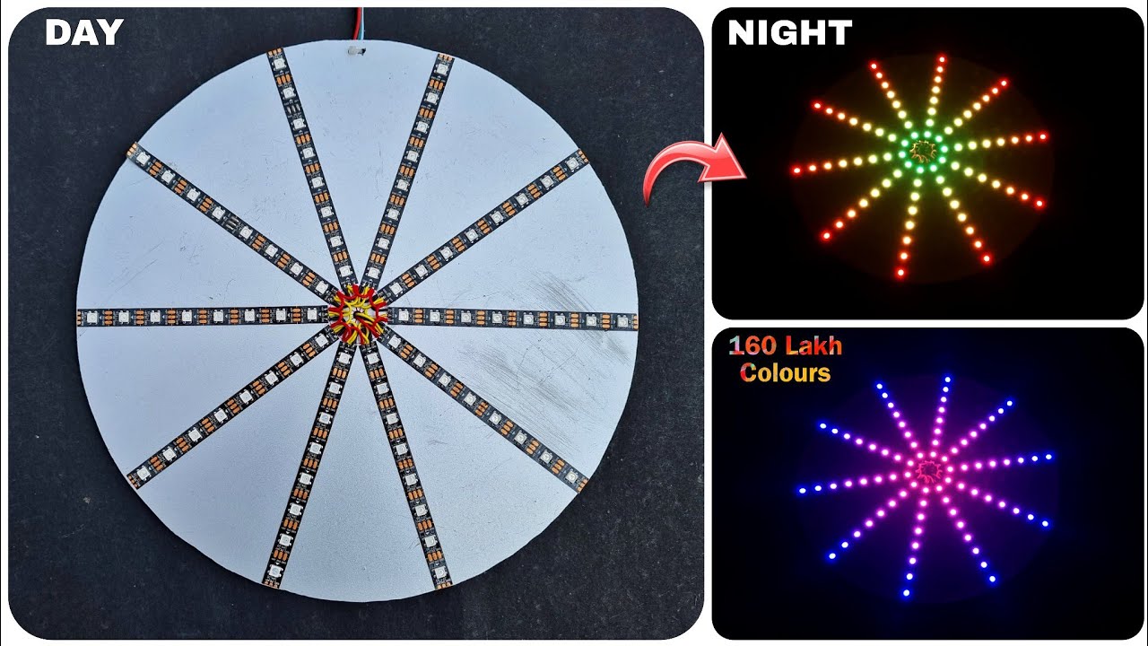 How To Make Diwali Decoration Light At Home | DIY Pixel Led Board | Led ...