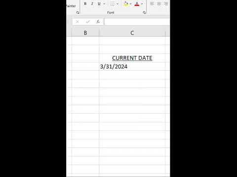 How to print todays current date in excel #exceltips #excel #exceltutorial #pc # ...