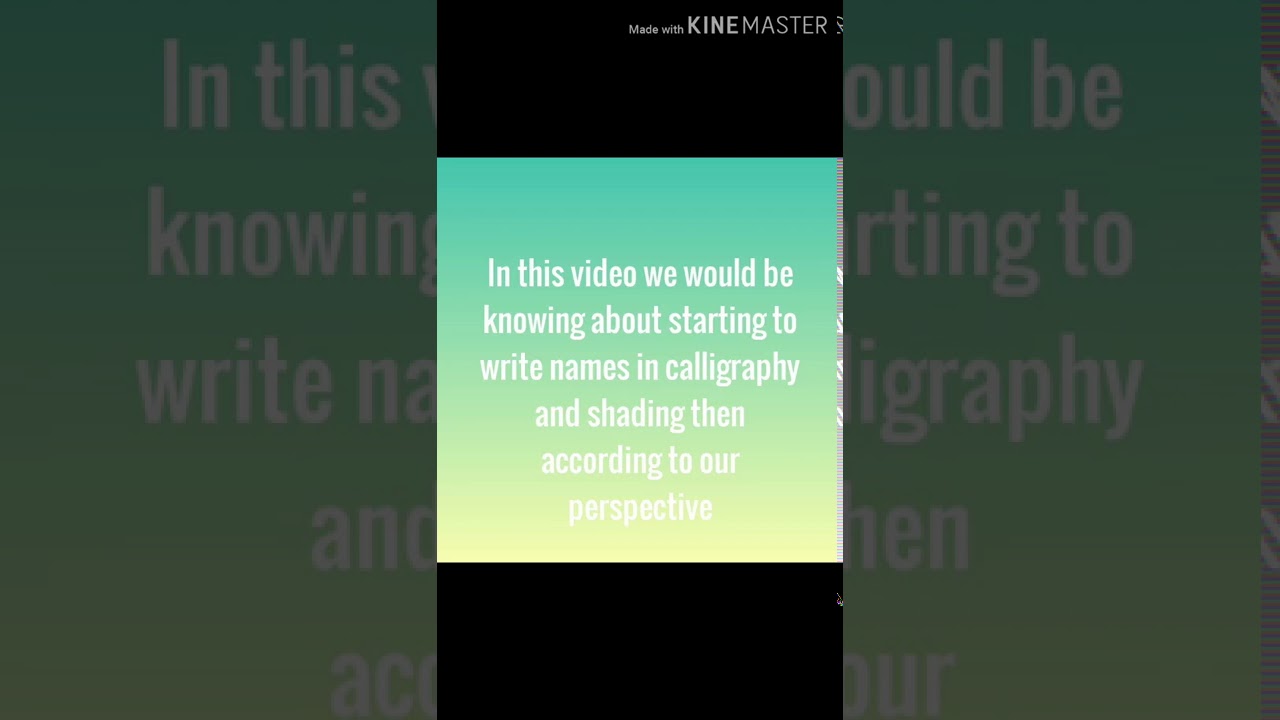Calligraphy tutorial |shading of fonts - YouTube