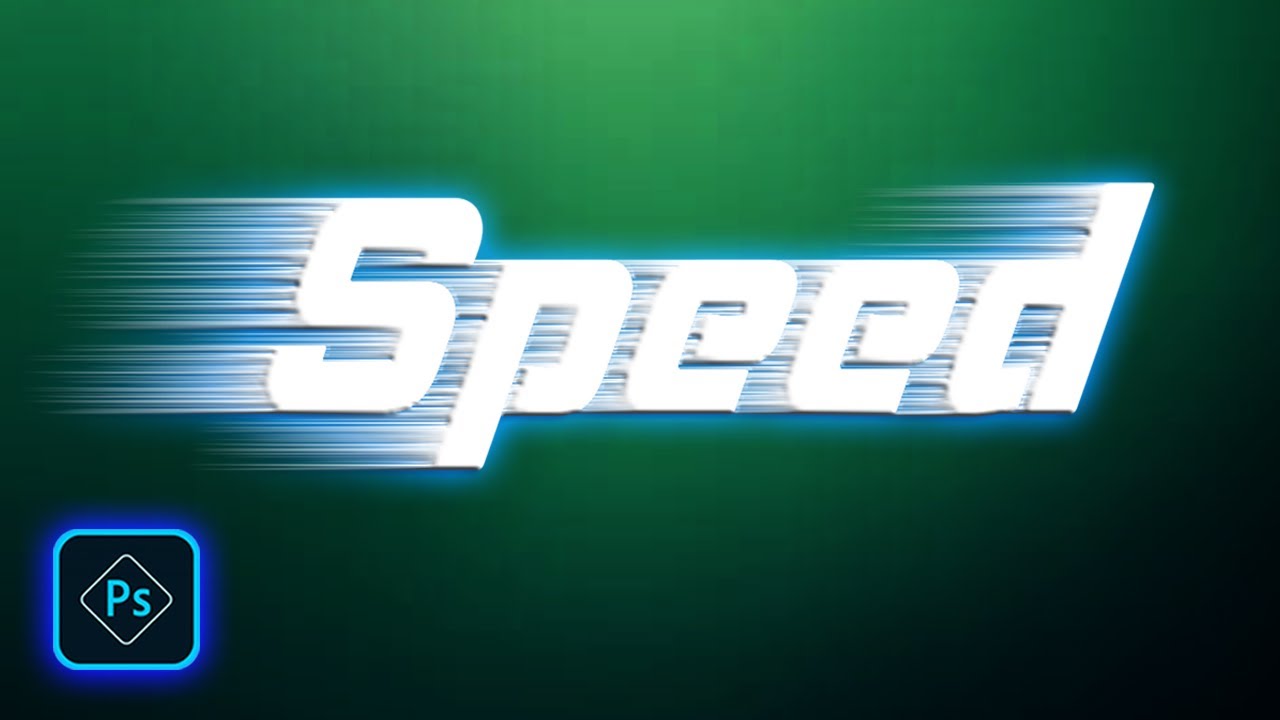 speed text effect in adobe photoshop tutorial - YouTube