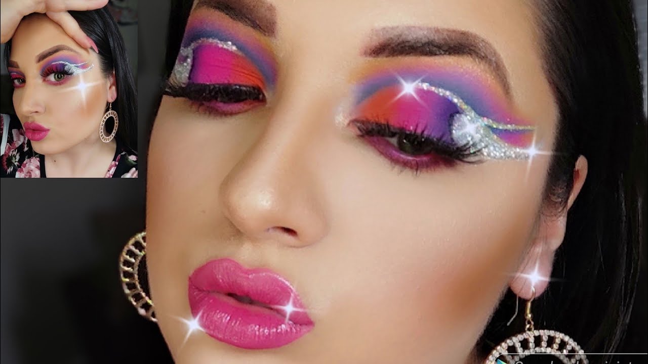Colorfull makeup tutorial!!! - YouTube
