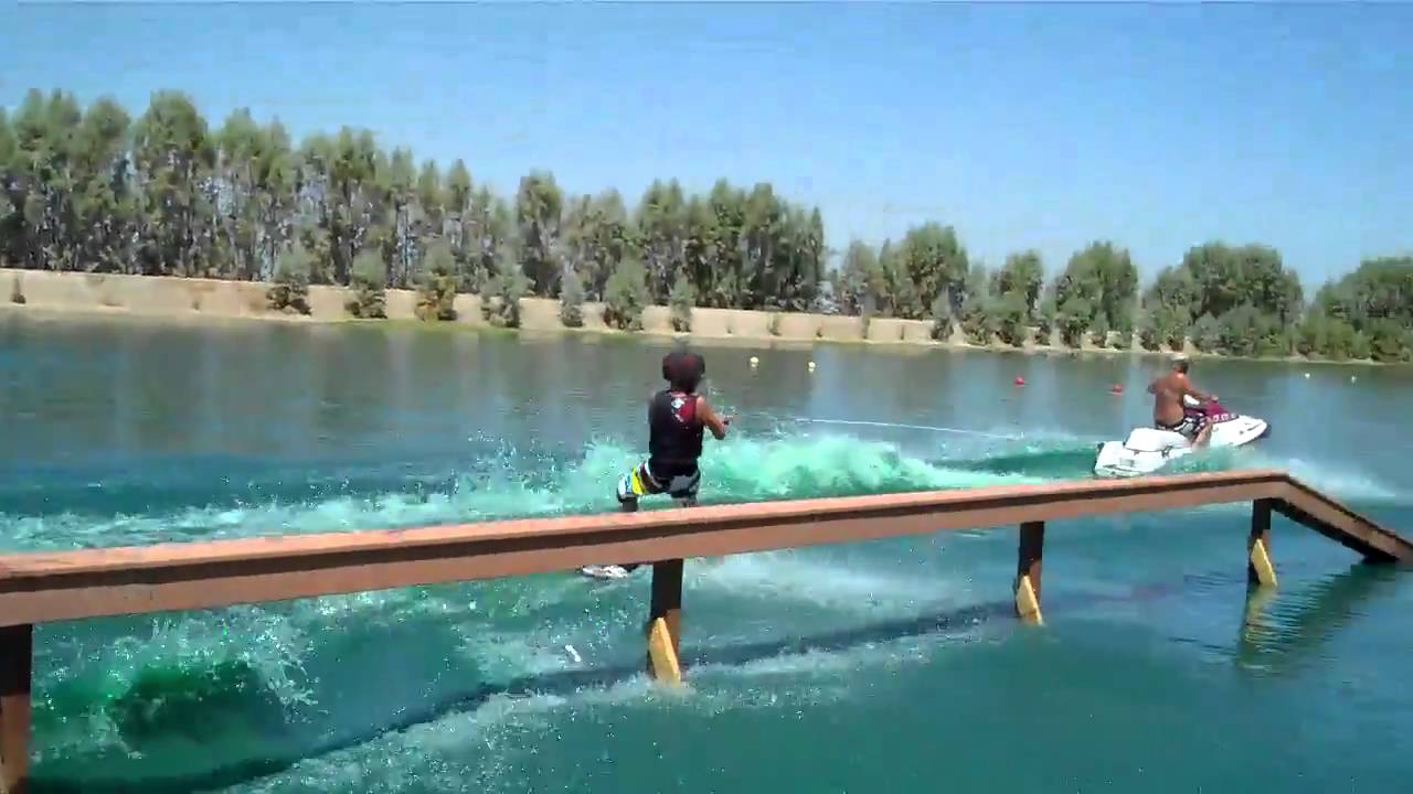 Spencer hitting 54ft. slide at Lake Perkins, Lemoore-Ca - YouTube