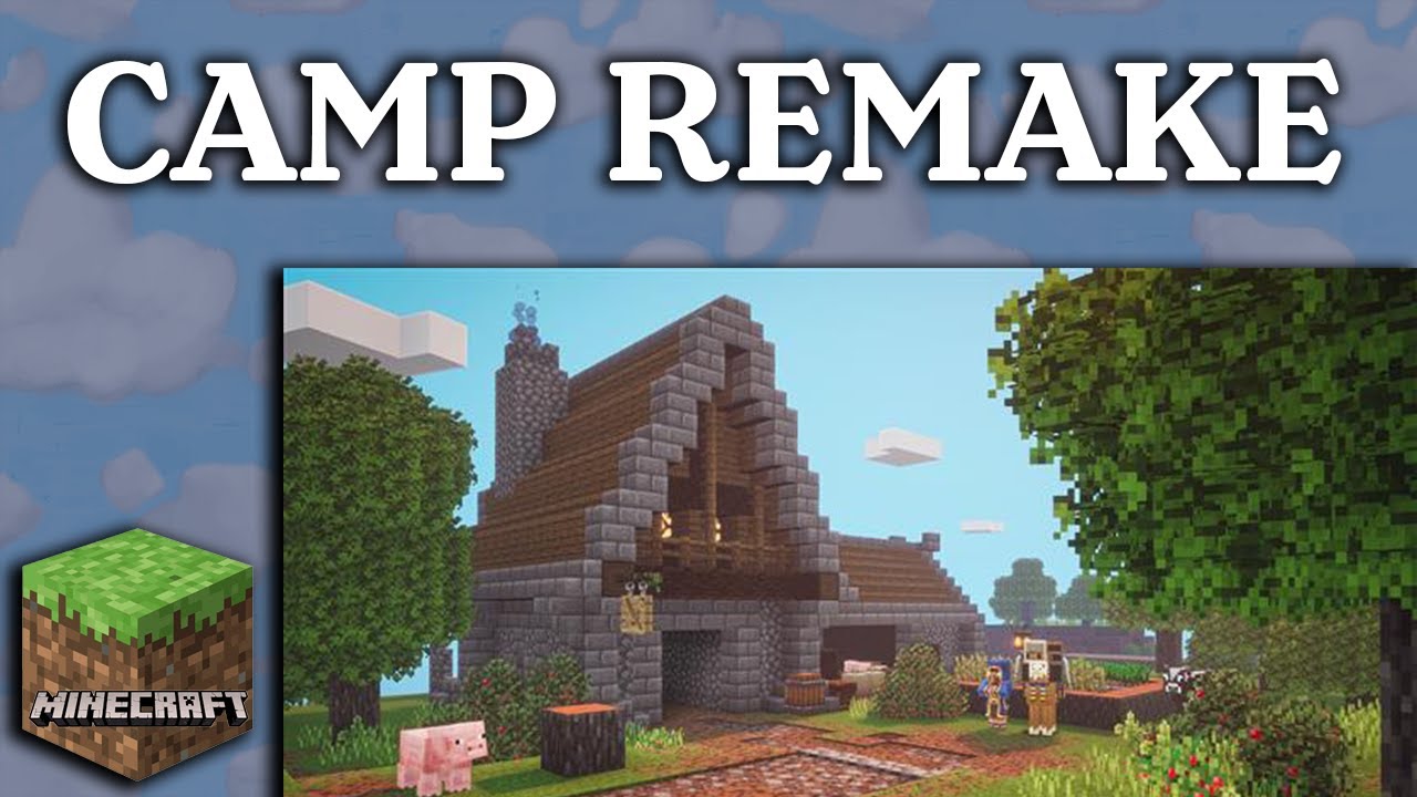 Building Minecraft: Dungeons' Camp in Survival Multiplayer - YouTube