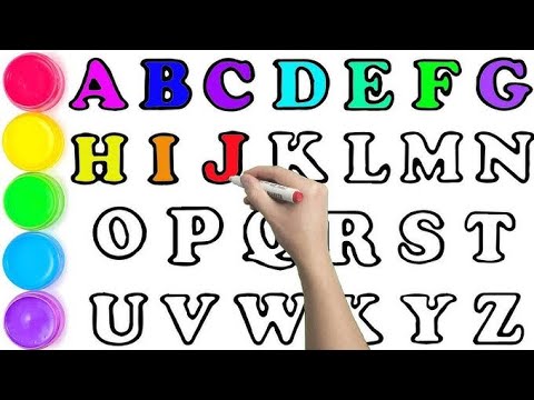 Write alphabet from A to Z scroll book | Learn rhymes scrolling book ...