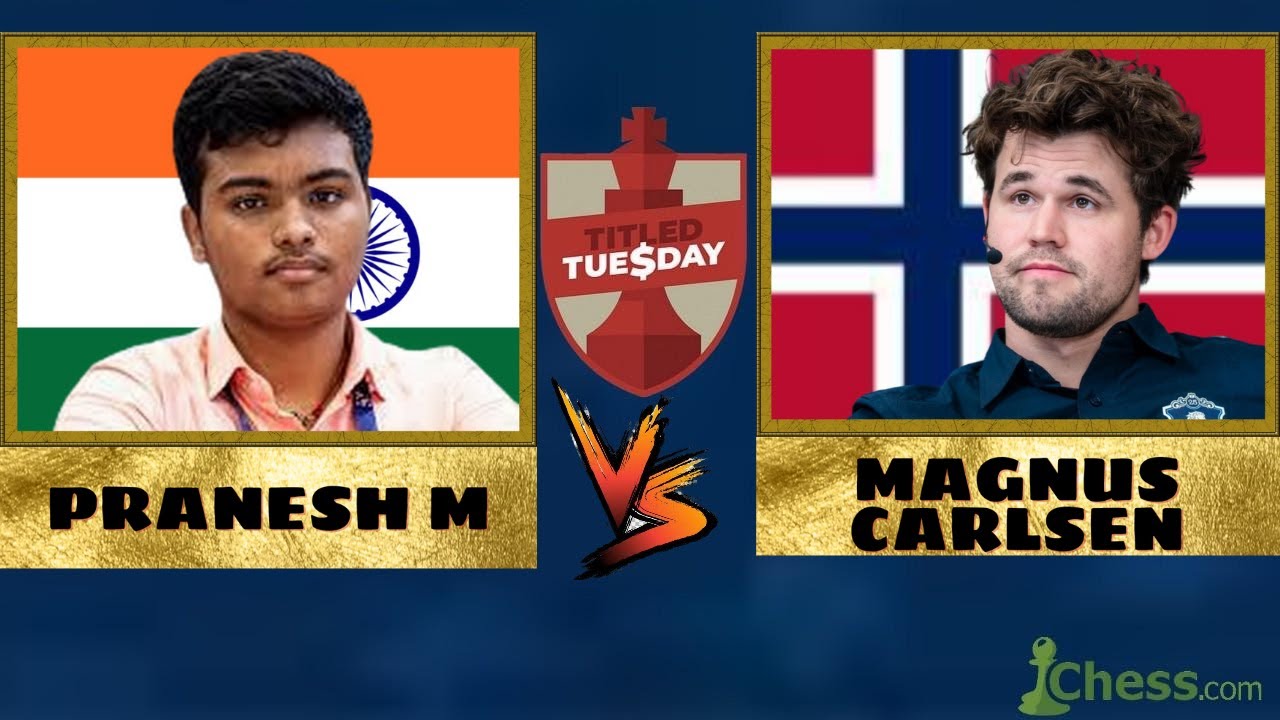 Pranesh M vs Magnus Carlsen | Live chess, chess.com - YouTube