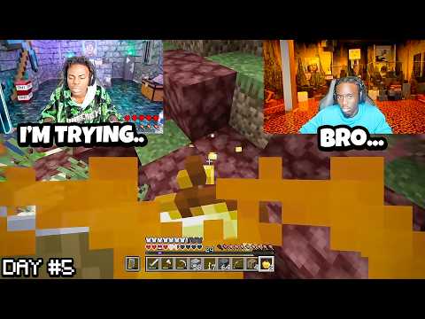 Funniest Speed & Kai Moments in HARDCORE Minecraft DAY 5