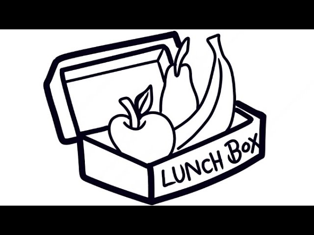 Lunch Box Clipart Black And White