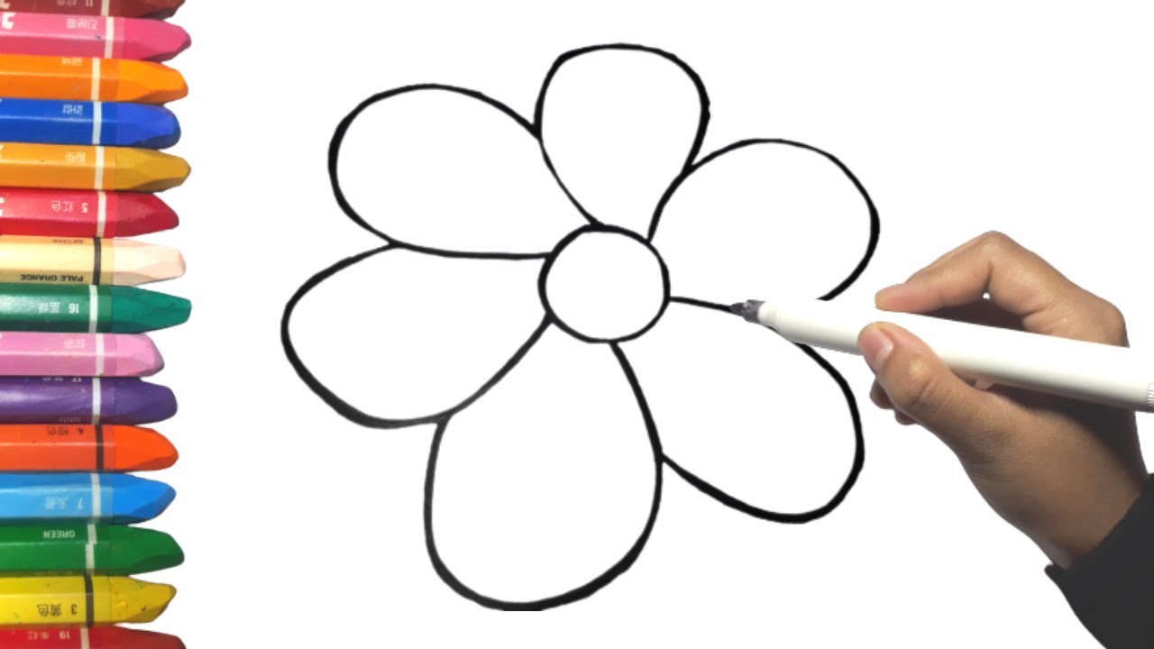 #tutorial Part 100 | Belajar menggambar bunga | How to draw flowers and ...