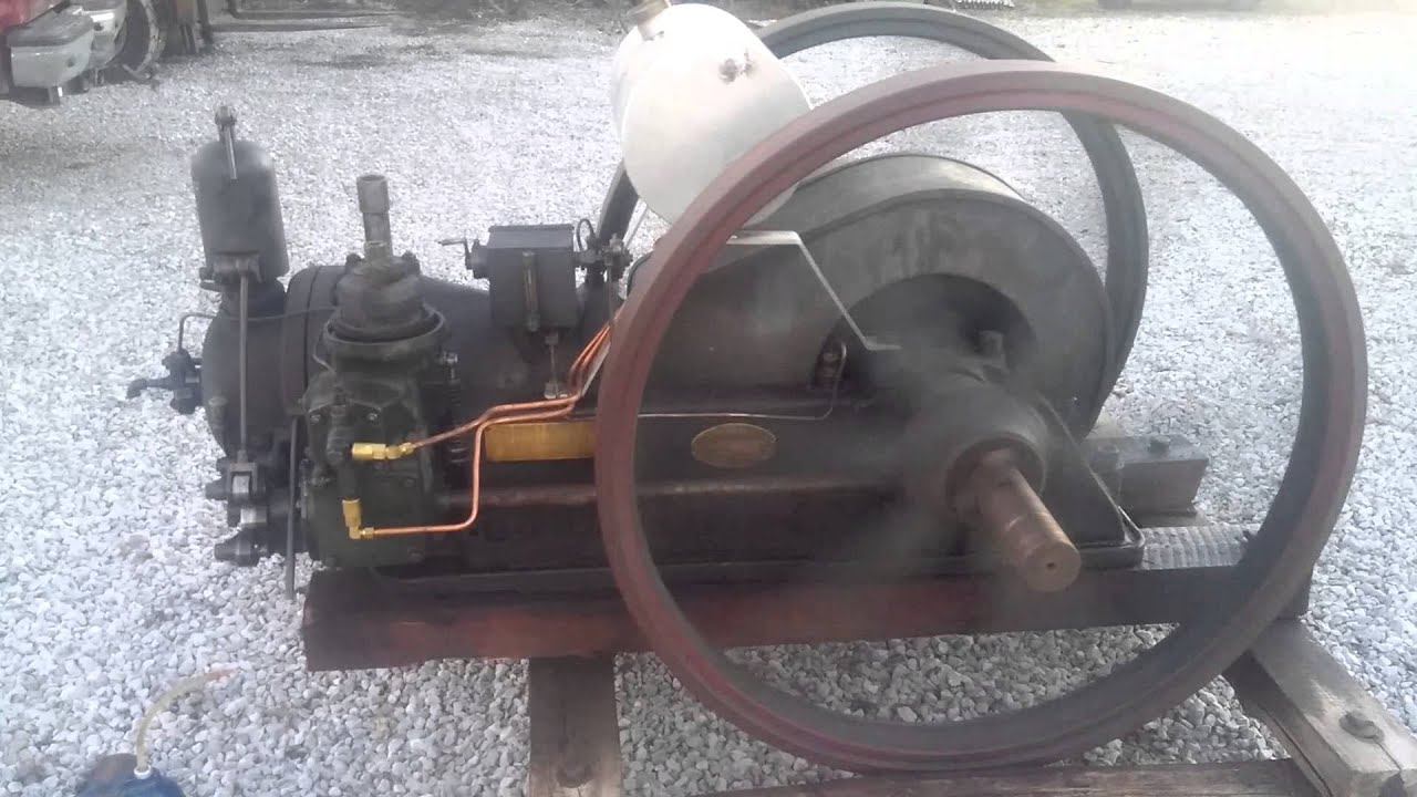 17 hp Ruston Hornsby diesel sideshaft engine - YouTube
