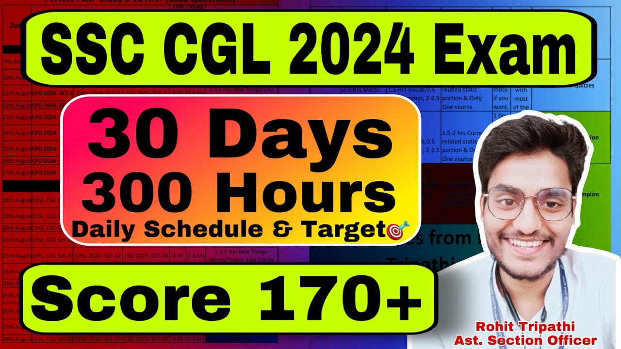 SSC CGL 2024 Exam - Daily Target, Time Table & Strategy by Rohit ...