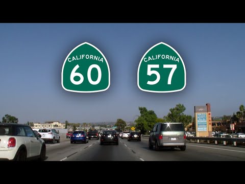 CA-60 East and CA-57 South - San Gabriel Valley to Orange County - YouTube