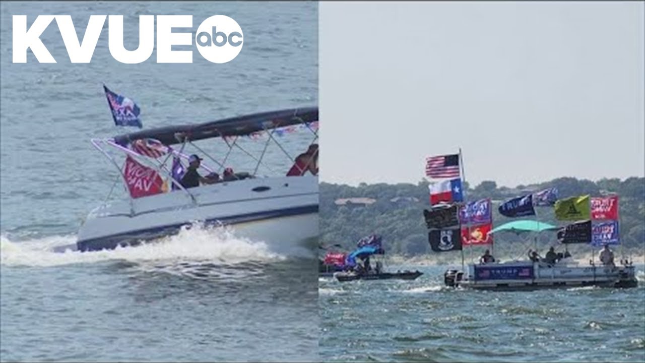 Trump boat parade held on Lake Travis - YouTube