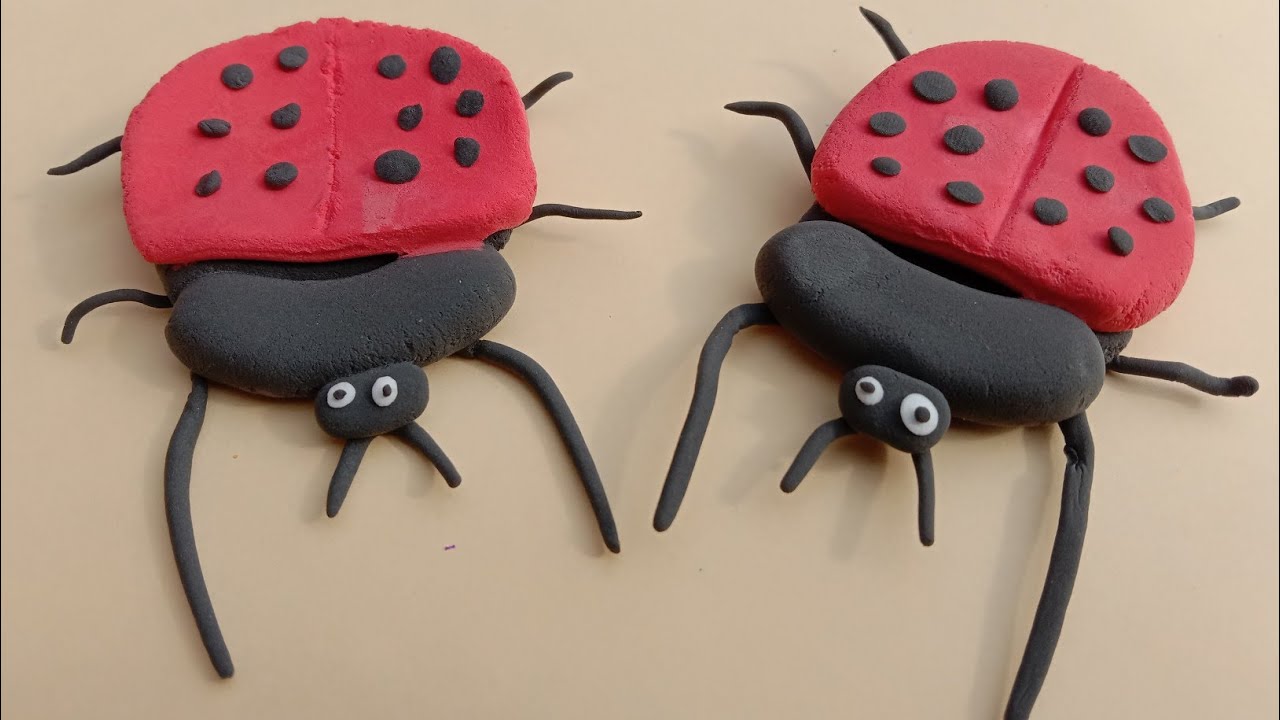 Ladybug with Clay | How to Make Ladybug with Clay | DIY Clay Ladybug ...