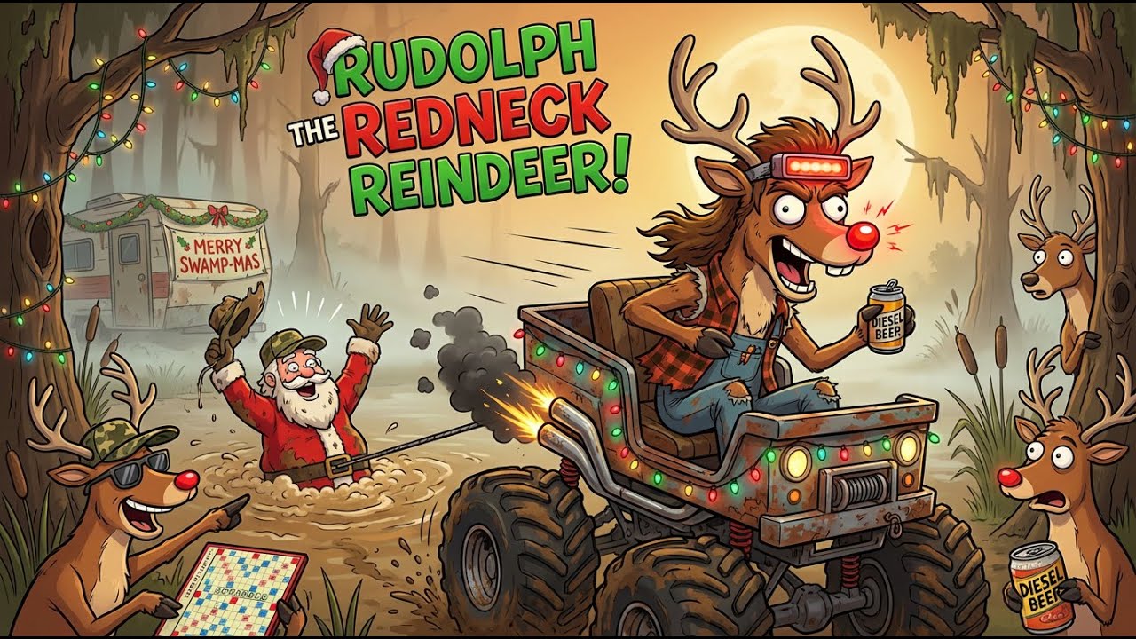 Rudolph the Redneck Reindeer - Funny Country Christmas Song 🦌 - YouTube