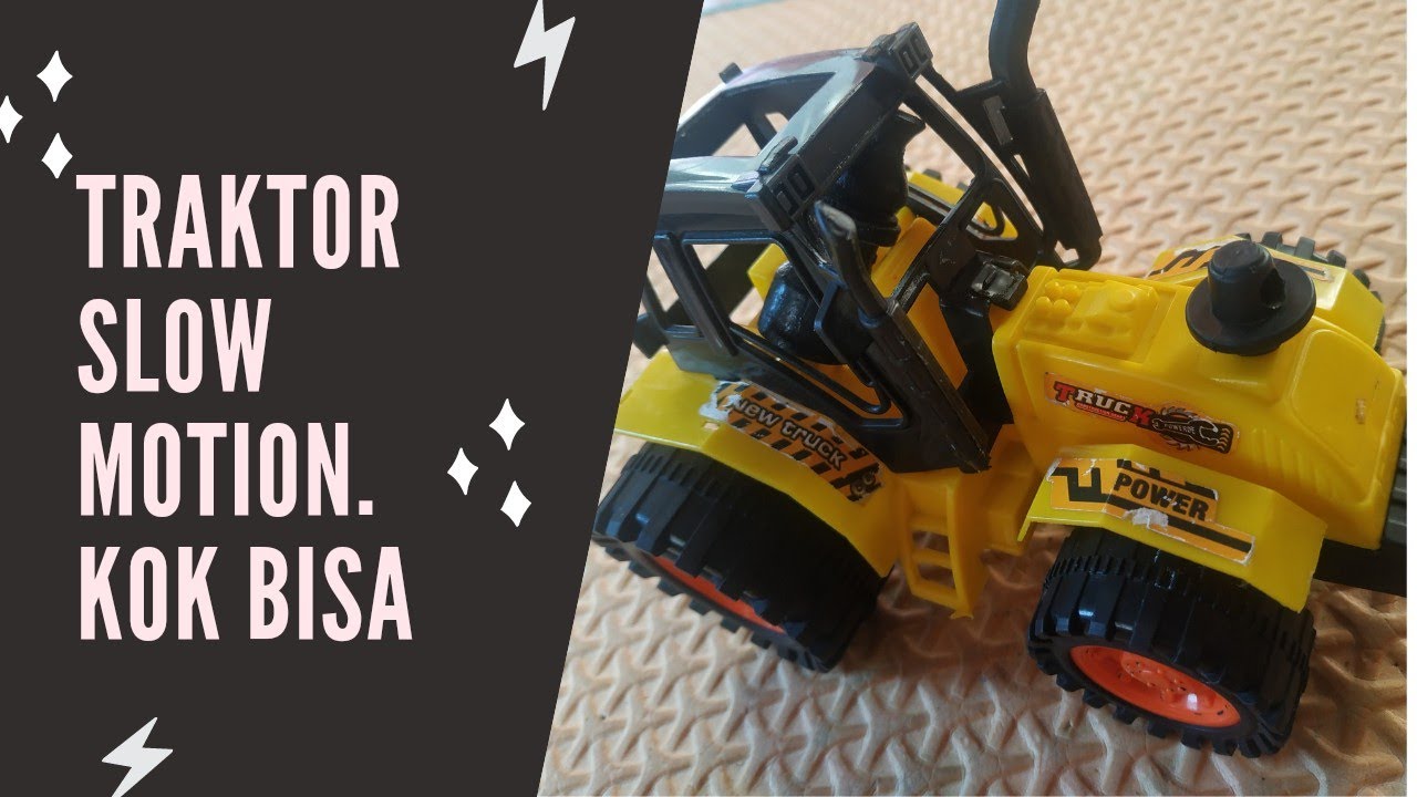 menemukan mainan edukasi traktor kuning berjalan lambat #slowmotion # ...