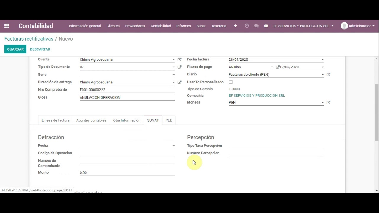 Odoo 13 Contabilidad Notas de Credito desde Facturas Rectificativas ...