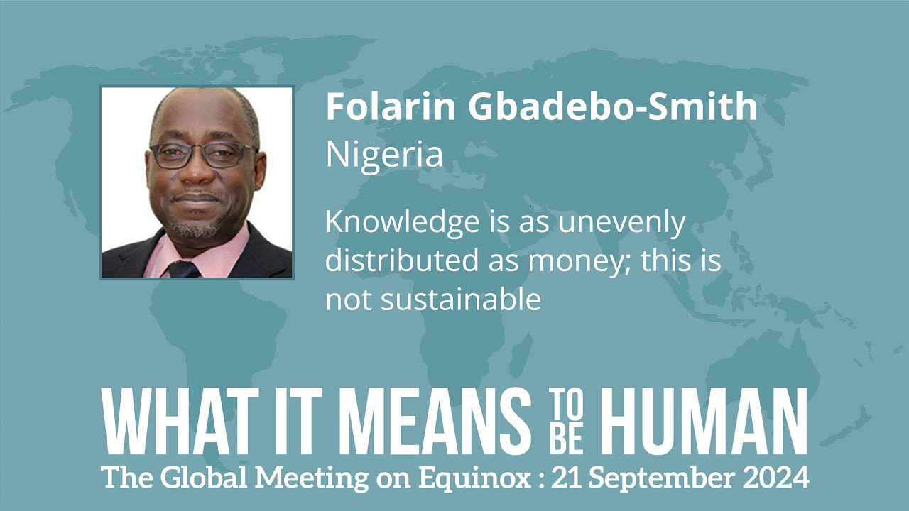 What it means to be human: Folarin Gbadebo-Smith at the Global Meeting ...