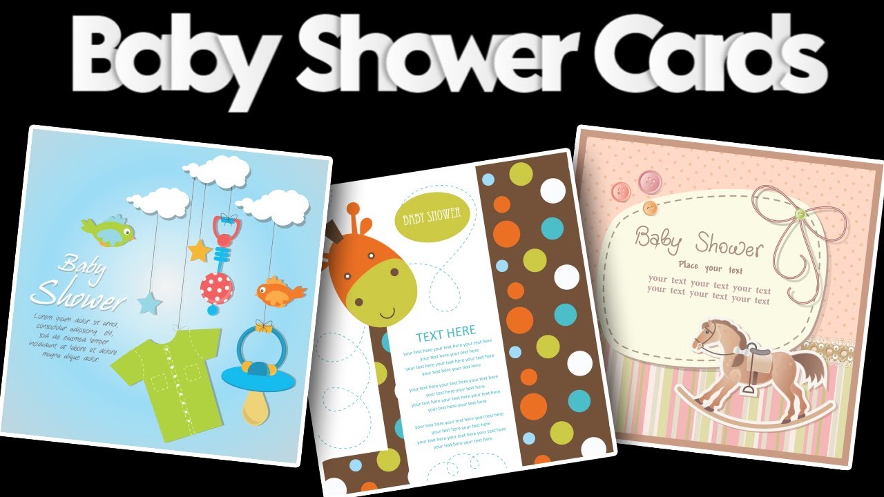 Baby Shower Cards Design !! Invitation card !! Baby Shower Invitation ...