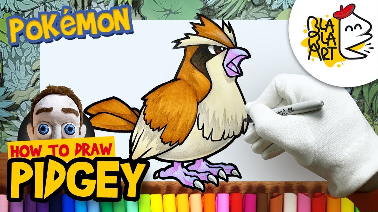 HOW TO DRAW PIDGEY | Pokémon Drawing and Coloring for Kids | BLABLA ART ...