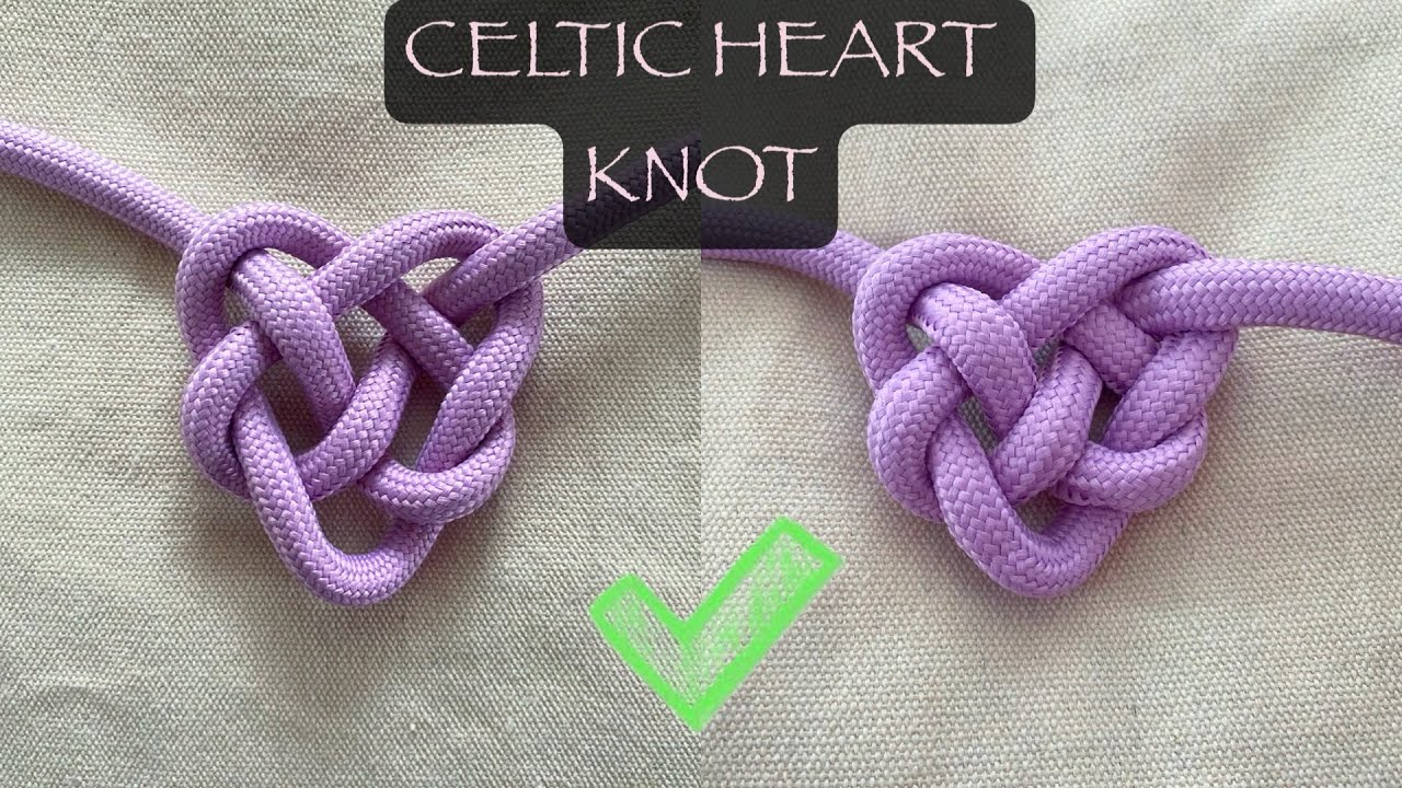 Step by step CELTIC HEART beautiful knot - YouTube