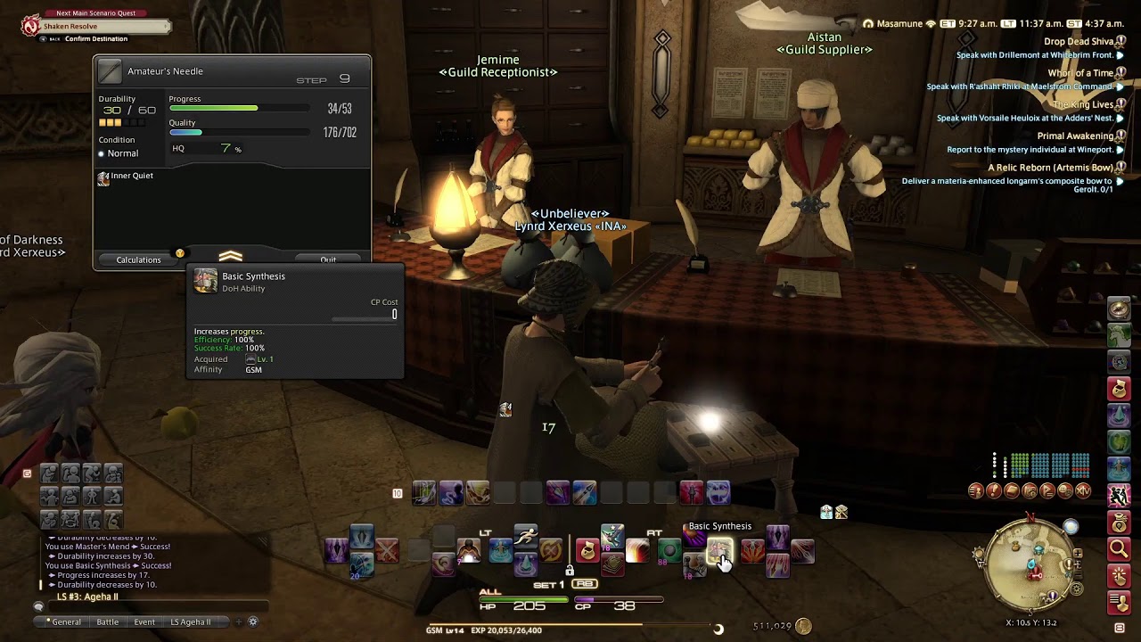FINAL FANTASY XIV | Starting a Goldsmith Profession ep 2 | FFXIV ...