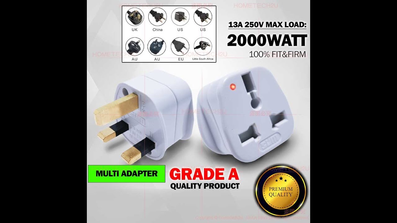SUM Universal Adapter Adaptor China Plug 2 Pin to 3 Pin Plug converter ...