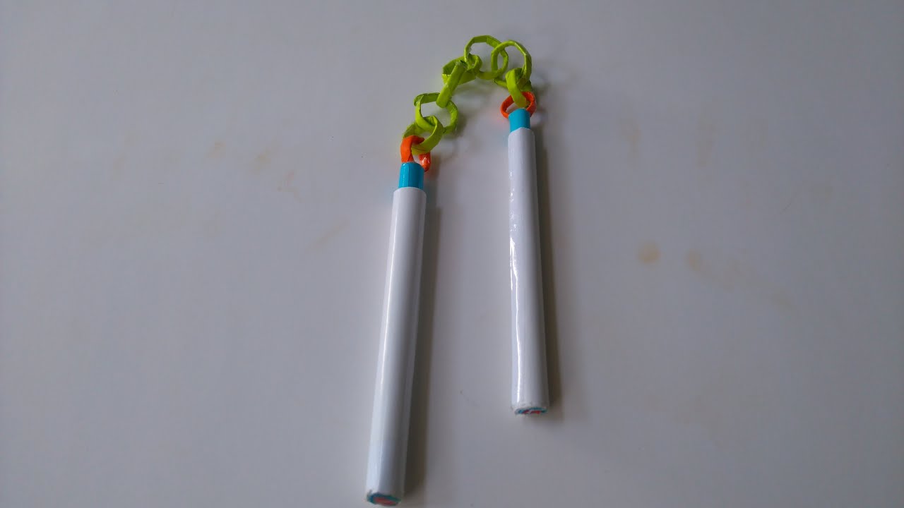Origami Tutorial - How to fold Origami Paper Nunchaku - YouTube