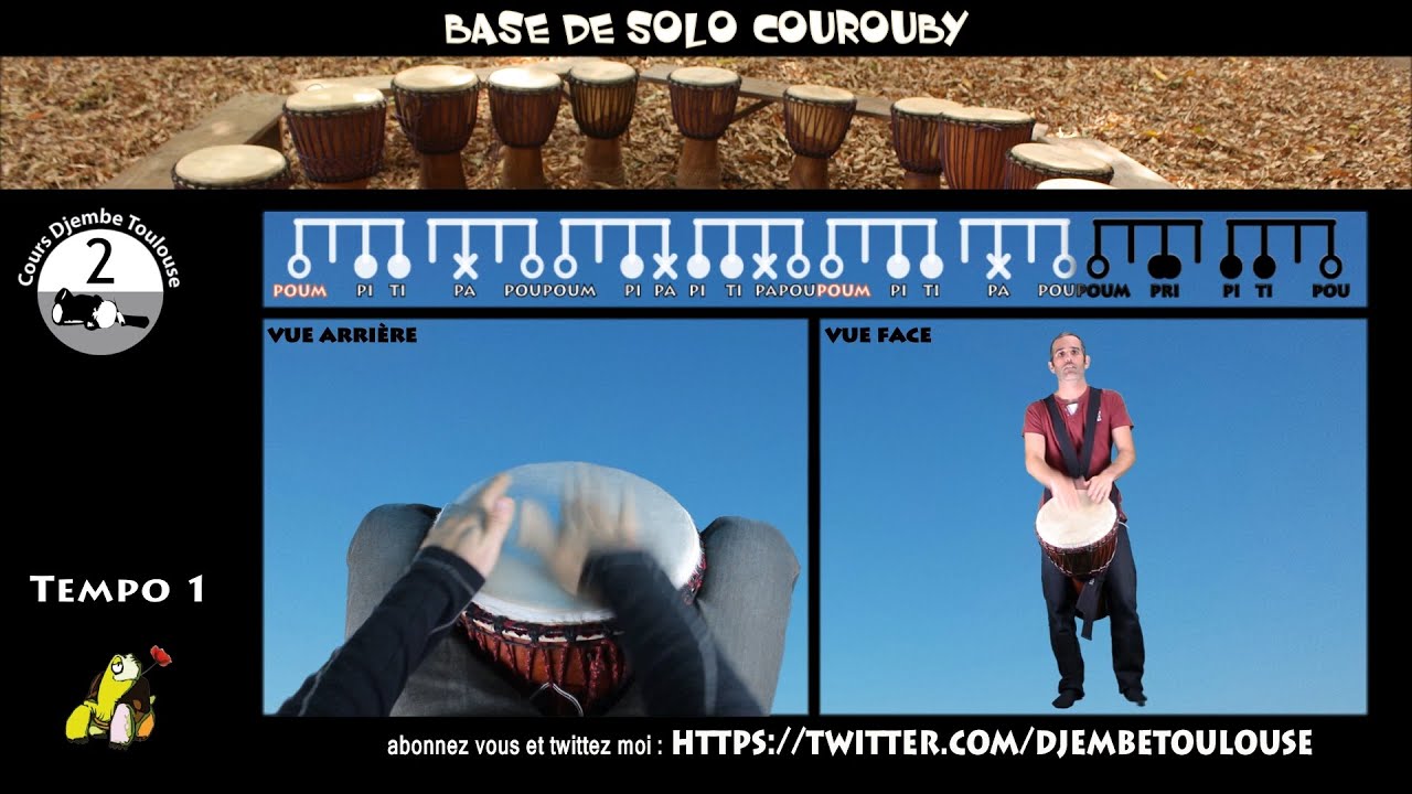 Cours de djembe : kurubi 3 base de solo - YouTube