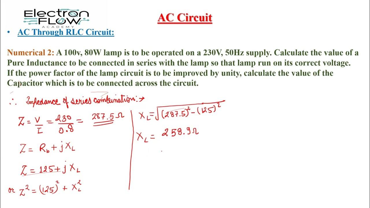 AC Through RLC Circuit: Numerical Problem 2 - YouTube