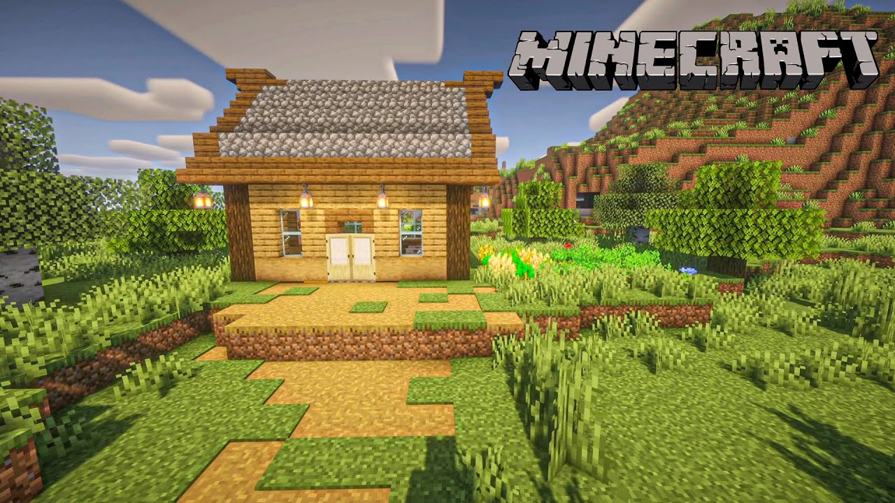Minecraft Creative | Build a Classic Wooden House Tutorial 🏡 - YouTube