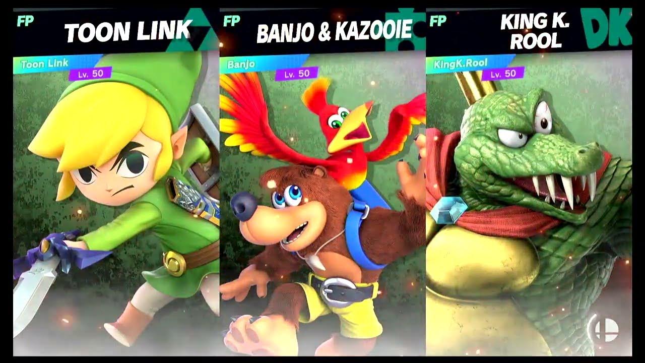 Super Smash Bros Ultimate Amiibo Fights EX Toon Link vs Banjo vs K Rool - YouTube