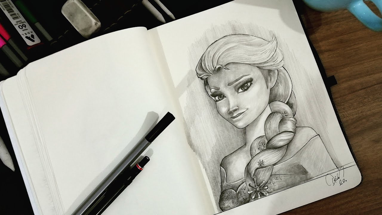 karlar kraliçesi elsa çizimi(frozen elsa drawing) - YouTube
